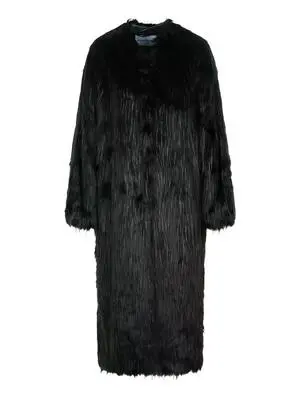STAND STUDIO Carolina Faux Fur Coat - Black