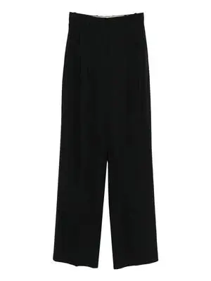 Agnona Pleat-detailored Trousers - Black