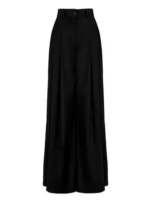 HAMZA Kimi Pleated Trousers - Black