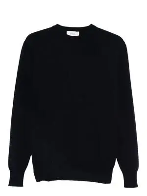 LARDINI Crew-neck Long-sleeve Sweater - Black