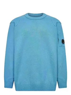 C.P. COMPANY Lens-pocket Crew-neck Sweater - Blue