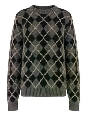 Khaite Geometric Pattern Sweater - Grey