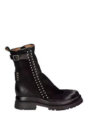 A.S.98 Studded Buckled Boots - Black