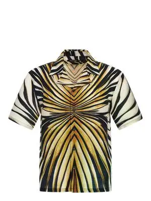 Roberto Cavalli Graphic-print Shirt - Yellow