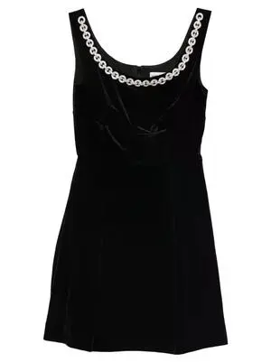 SELF-PORTRAIT Chain-embellished Dress - Black