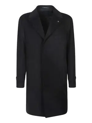 Tagliatore Buttoned Wool Coat - Blue