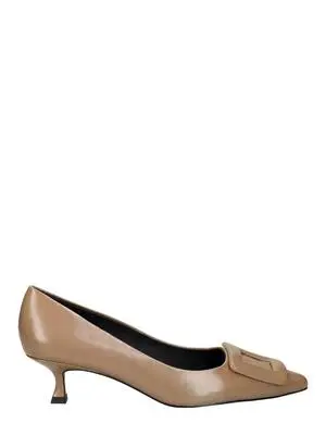 BIBI LOU 45mm Billi Buckle Pumps - Neutrals