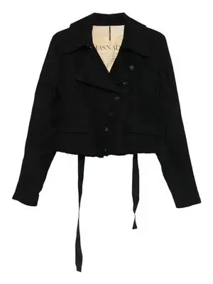 Masnada Strap-detail Cropped Blazer - Black