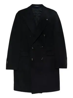 Tagliatore Double-breasted Cashmere Coat - Blue