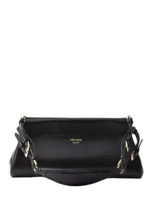 Prada Medium Enchaîné Leather Shoulder Bag - Black