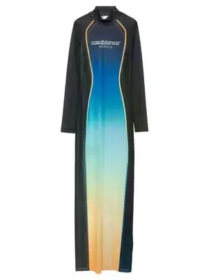 CASABLANCA Gradient-Effect Maxi Dress