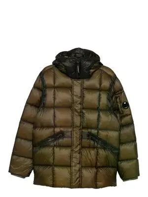 C.P. COMPANY Hooded Quilted Jacket - Green