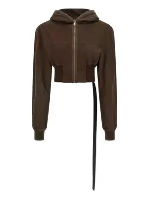 Rick Owens Collage Gimp Zip-up Hoodie - Brown