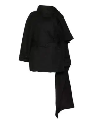 ENTIRE STUDIOS Belted Cape Coat - Black