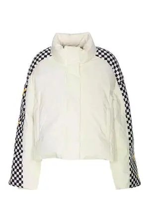 JETSET Stars Checkerboard Padded Jacket - White