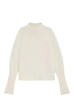 Hugo High-neck Long Sleeve Sweater - Neutrals