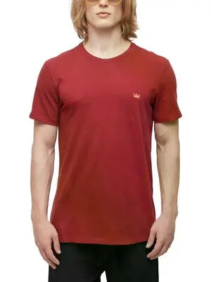OSKLEN Gold Crown-print T-shirt - Red