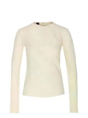Pinko Marinara Zip Crew-neck Top - Neutrals