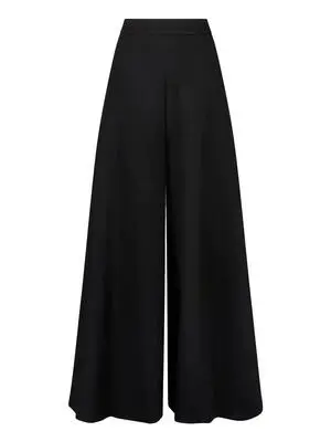Roberto Cavalli Wool Palazzo Trousers - Black