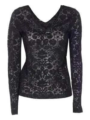 Pinko Lace Effect Michetti Top - Black