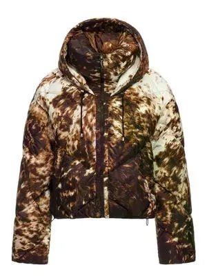 Roberto Cavalli Appaloosa-print Puffer Jacket - Brown