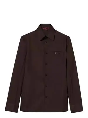 Gucci Pocket Embellishment Shirt - Brown
