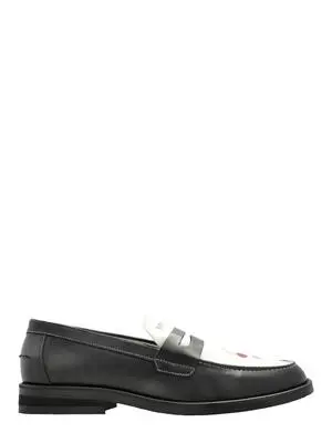 DUKE + DEXTER Wilde Cherry Penny Loafers - Black