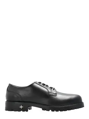 DUKE + DEXTER Lennon Leather Derby Shoes - Black
