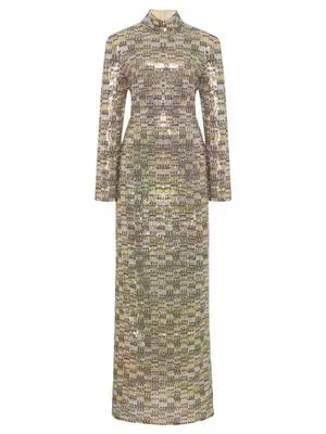 Rosetta Getty Sequin Maxi Dress - Gold