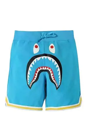 A BATHING APE® Shark Basketball Sweatshorts - Blue
