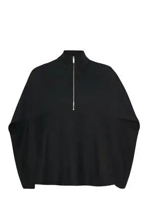 Rosetta Getty Zip-up Cocoon Top - Black