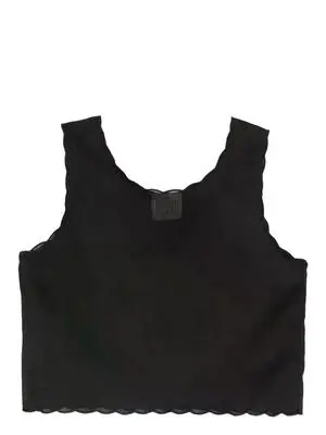 FORTE_FORTE Scallop-trim Tank Top - Black