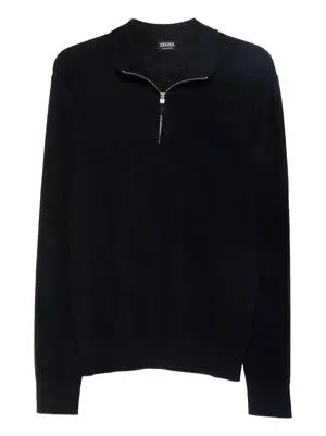 Zegna Half-zip Sweater - Black