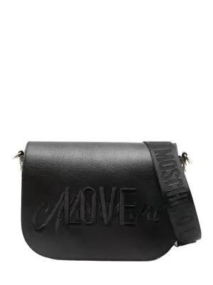 Moschino Logo-embroidered Crossbody Bag - Black