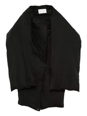 ENTIRE STUDIOS Doona Scarf-detail Padded Coat - Black