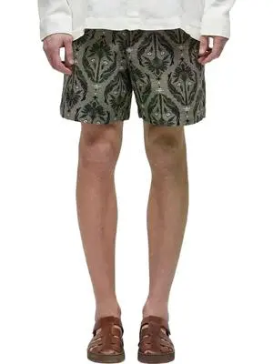 OSKLEN Patterned Jacquard Shorts - White