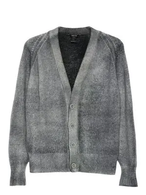 Avant Toi Silk Blend Cardigan - Grey