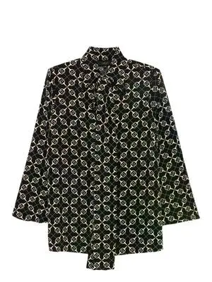 BABYLONE PARIS Geometric-pattern Shirt - Black