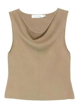 AYA MUSE Cowl-neck Tank Top - Neutrals