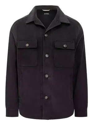 BOSS Mercerised Buttoned Jacket - Black