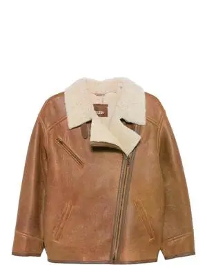 Isabel Marant Shearling Zip-front Jacket - Brown