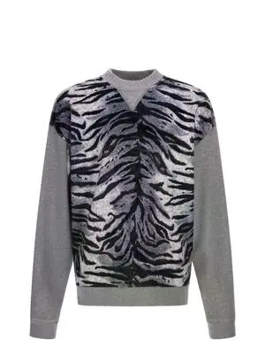 Roberto Cavalli Zebra-print Sweatshirt - Grey