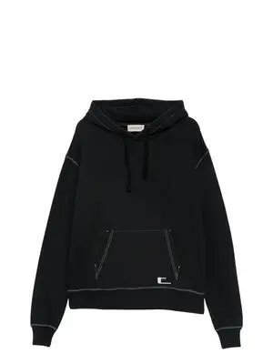 CARRER Contrast-stitching Hoodie - Black