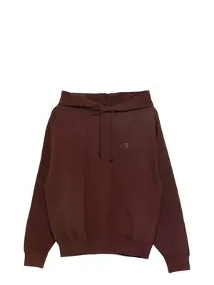 Y3 Logo-print Hoodie - Brown