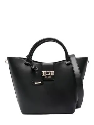 Guess Logo-charm Tote Bag - Black