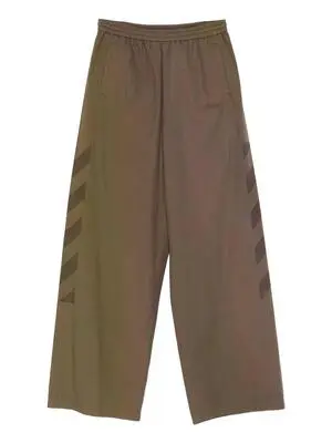 Off-White Elasticated-waistband Trousers - Green