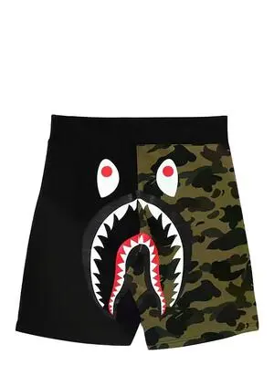A BATHING APE® Shark Camouflage Sweat Shorts - Black