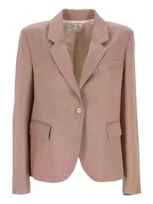 FORTE_FORTE Button Single-breasted Blazer - Pink
