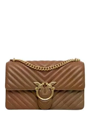 Pinko Love Birds Chain-strap Satchel - Brown