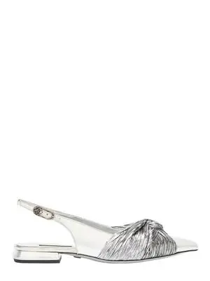 Roberto Cavalli Metallic Leather Pumps - Silver